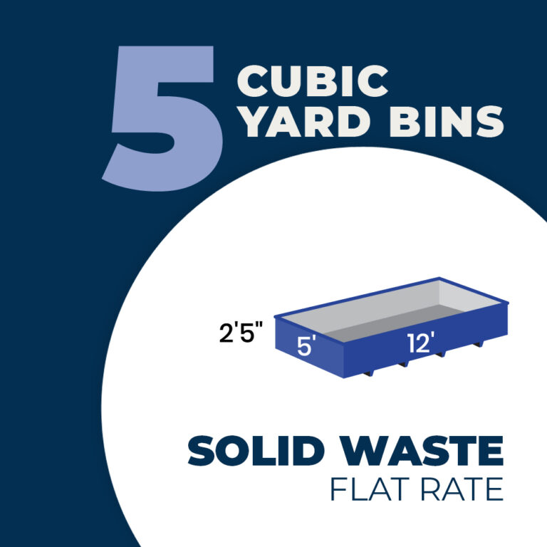 5-cubic Yard Bin Rental | Solid Waste - Flat Rate | WastePro: Bin ...